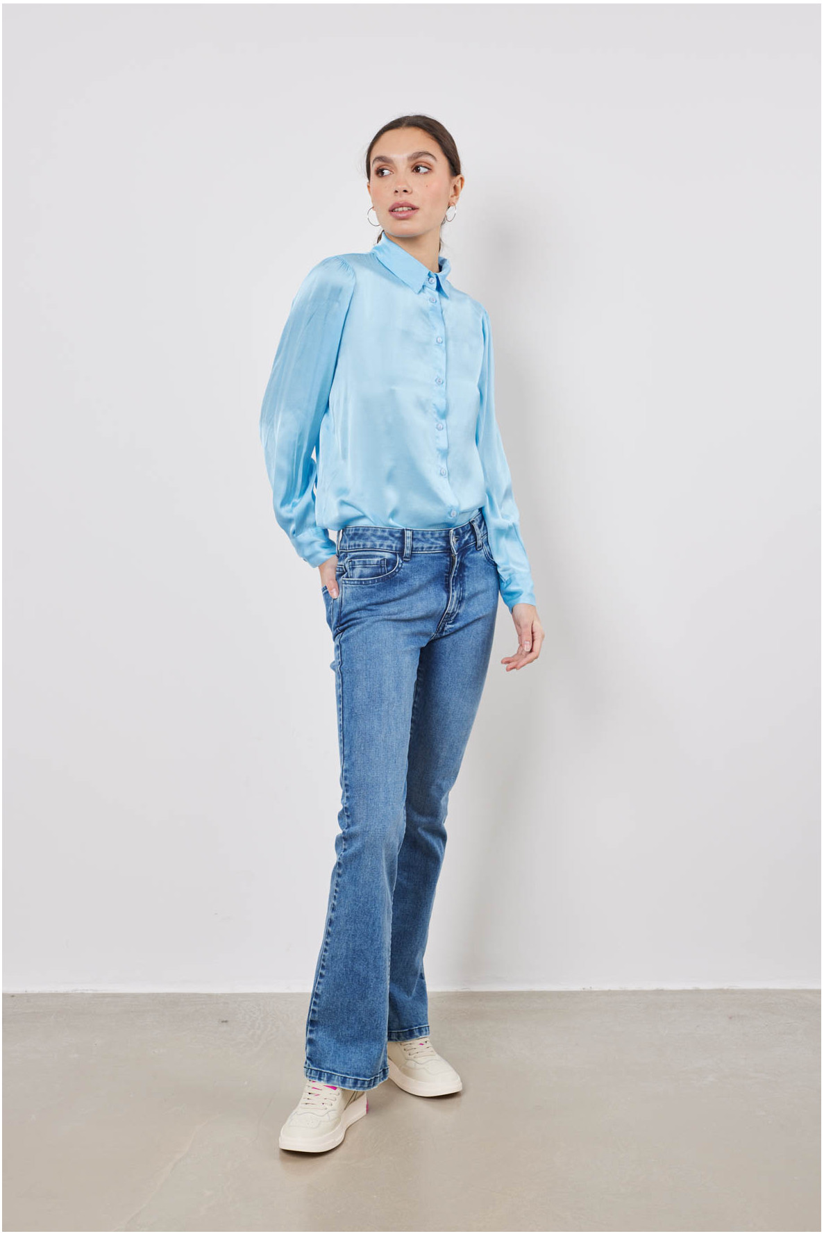 Mao-shirt met geborduurde | Love@me | No Concept Stores